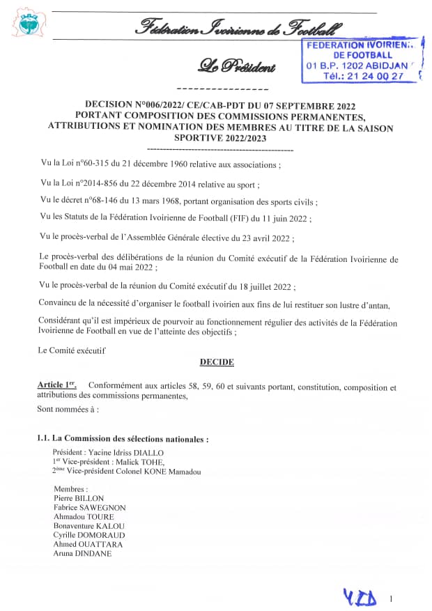 Commissions permanentes : voici la composition et les attributions des ...
