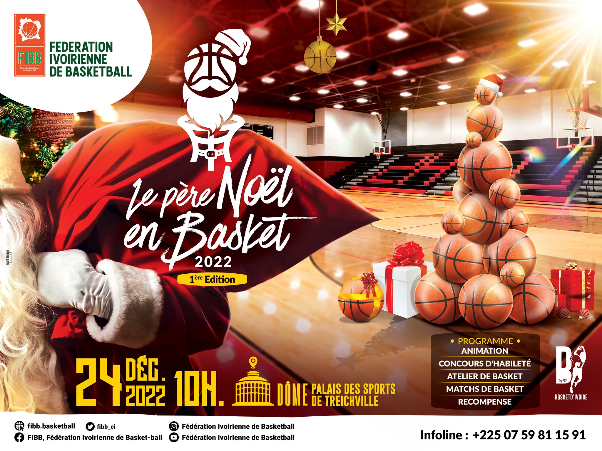 La première édition du " Père Noël en Basket " au Palais des sports